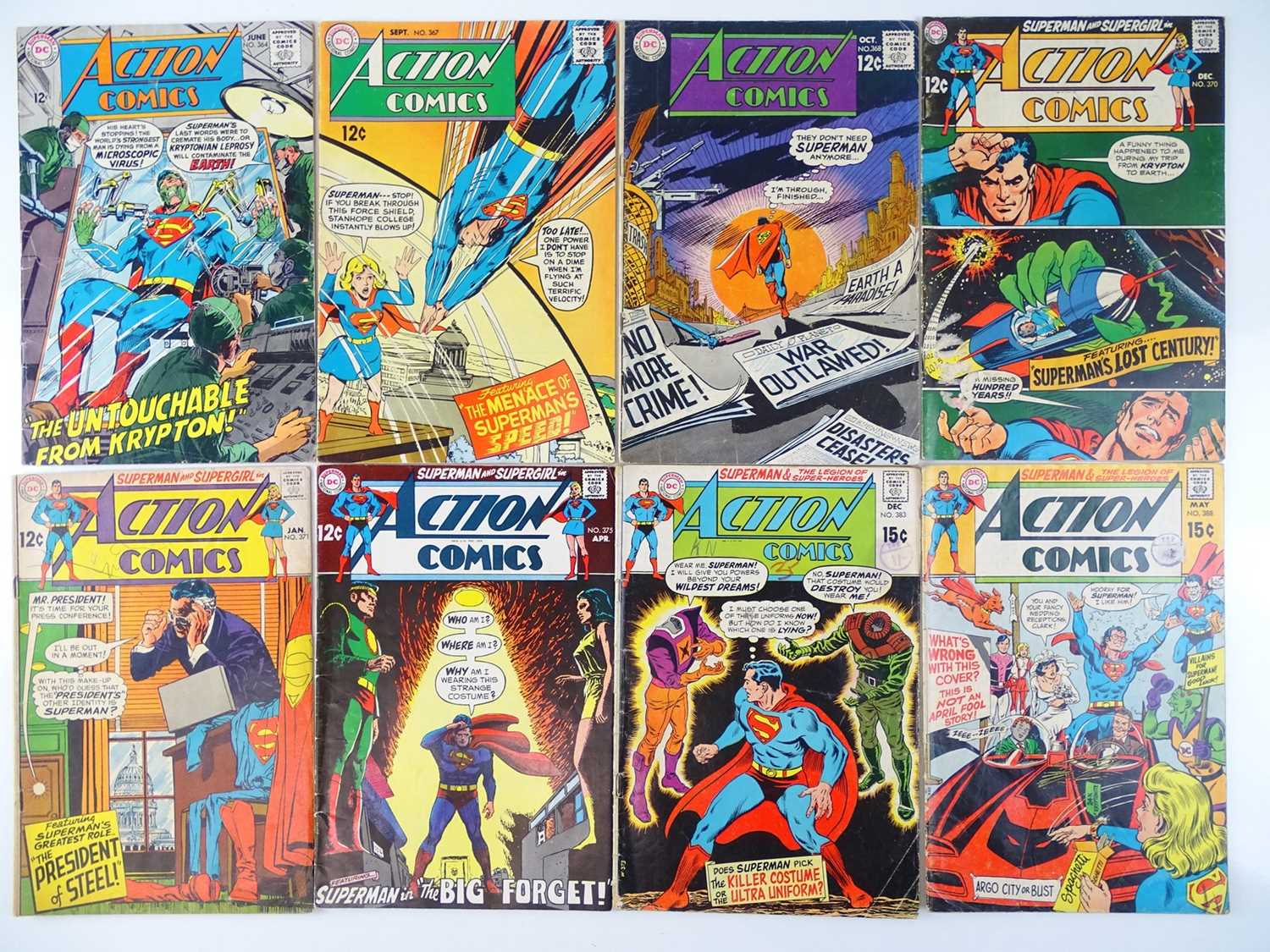 Lot 123 - ACTION COMICS: SUPERMAN #364, 367, 368, 370,