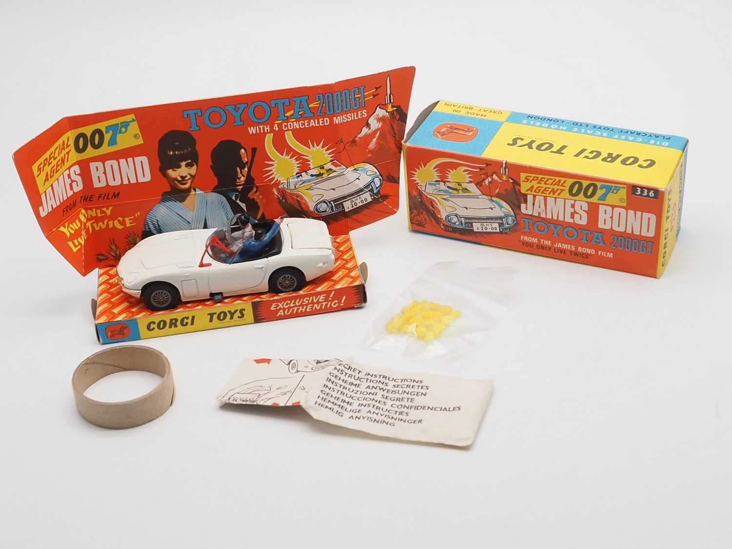 Lot 107 - A CORGI 336 diecast James Bond Toyota 2000GT