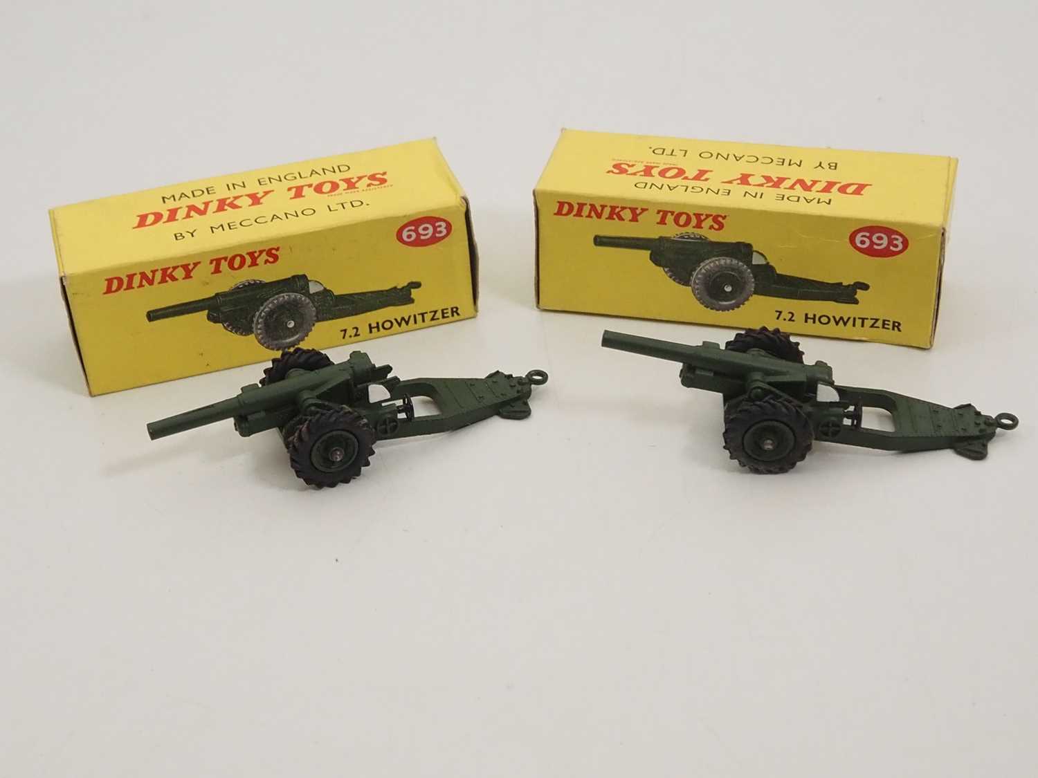 Lot 166 - A pair of DINKY diecast 693 7.2 Howitzer