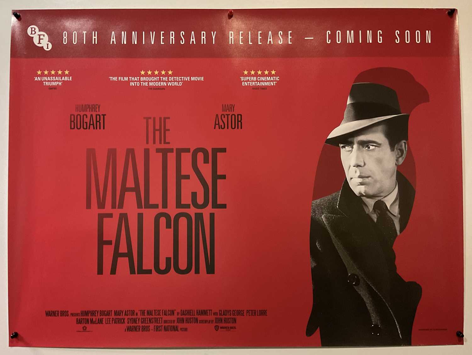 Lot 245 - THE MALTESE FALCON (1941) UK quad BFI film